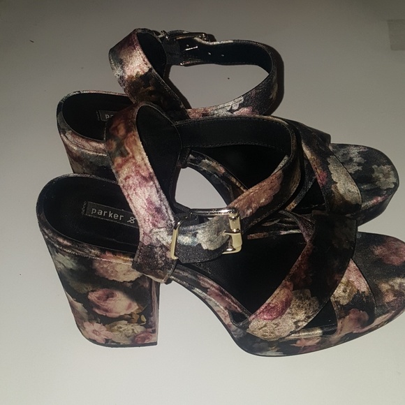 Shoes | 4 Inch Flower Platform Block Heel | Poshmark